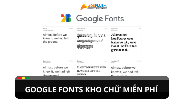 Google Fonts: Kho chữ miễn phí, chất lượng cao | Adsplus.vn